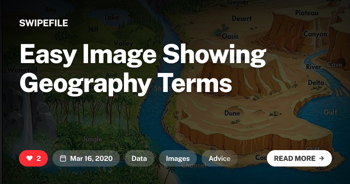 Easy Image Showing Geography Terms | SwipeFile