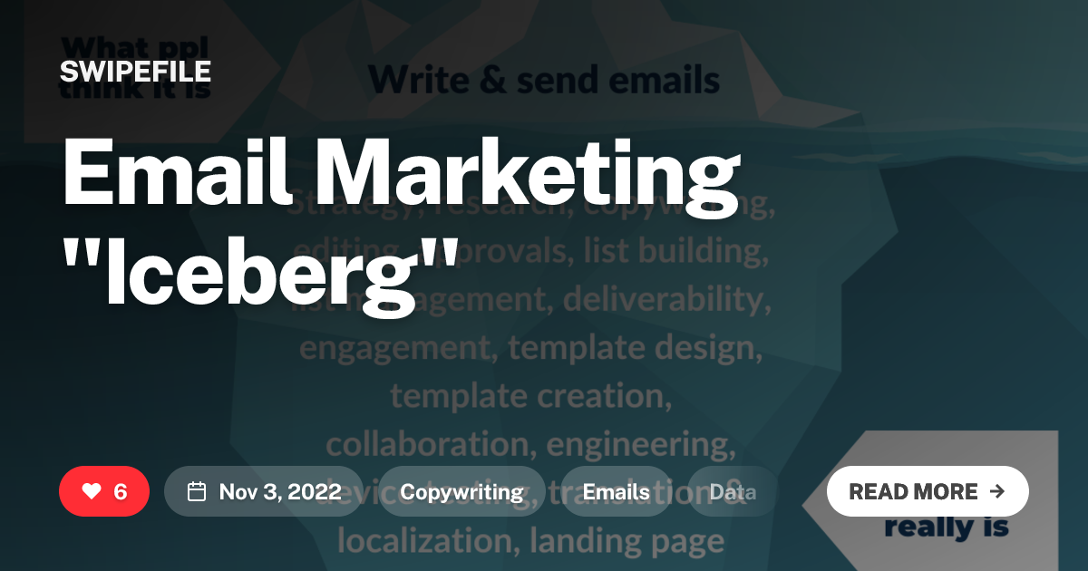 Email Marketing "Iceberg" | SwipeFile