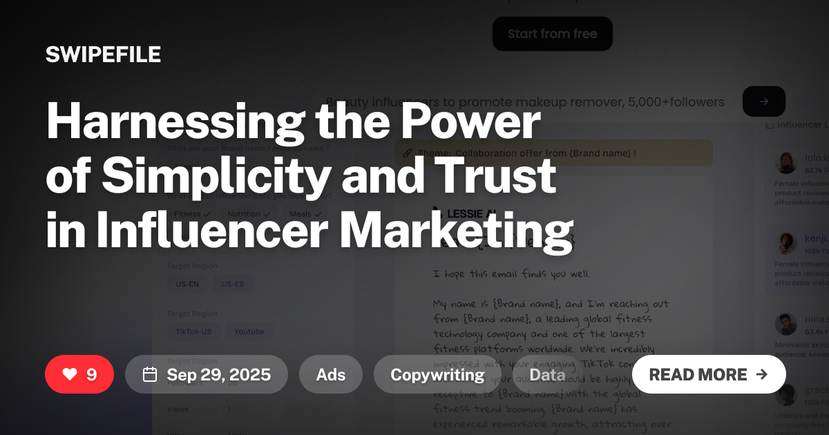 Harnessing the Power of Simplicity and Trust in Influencer Marketing ...