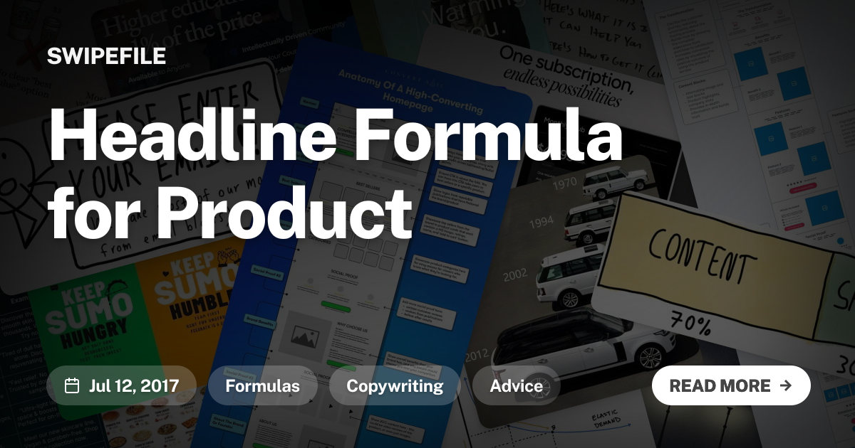 Headline Formula for Product | SwipeFile