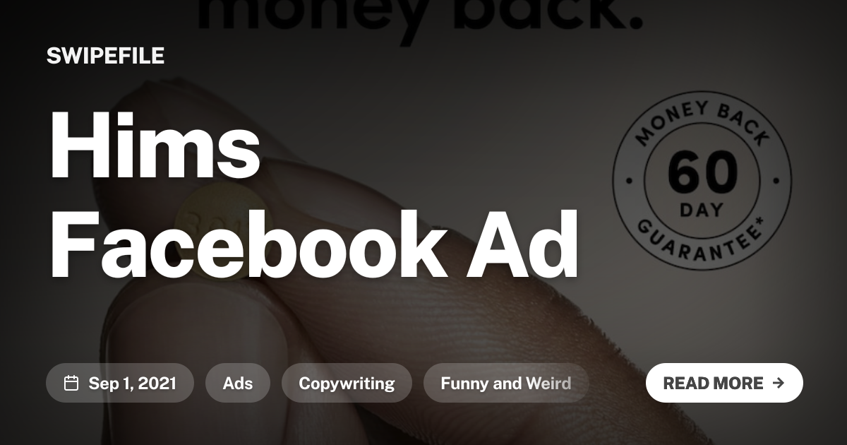 Hims Facebook Ad | Swipefile