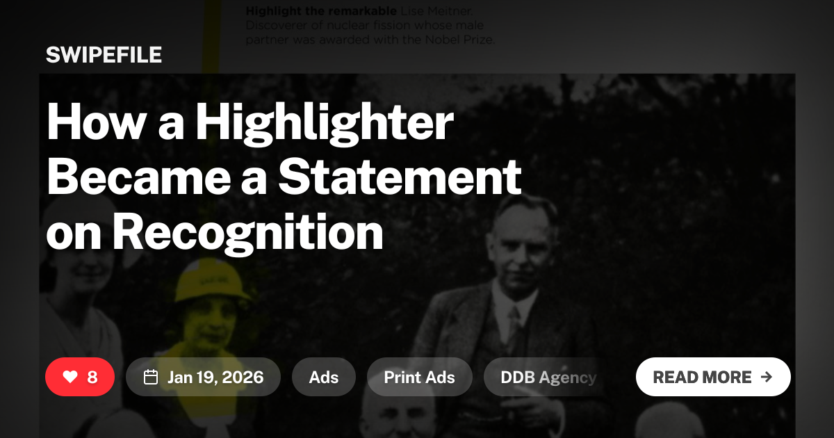 How a Highlighter Became a Statement on Recognition | SwipeFile