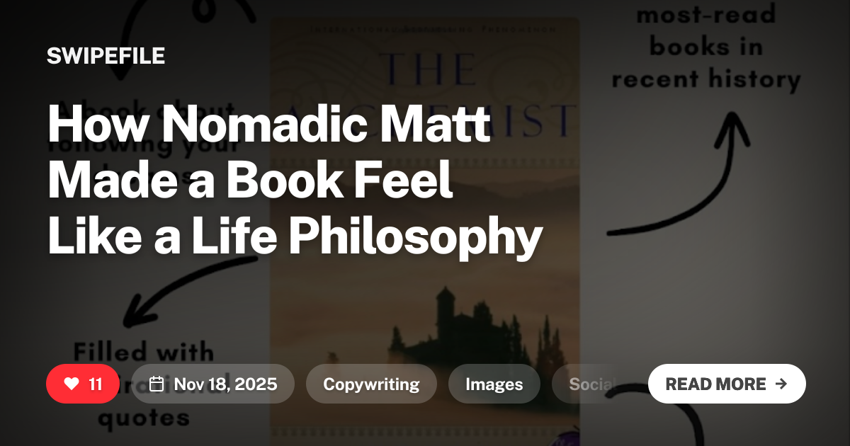 How Nomadic Matt Made a Book Feel Like a Life Philosophy | SwipeFile