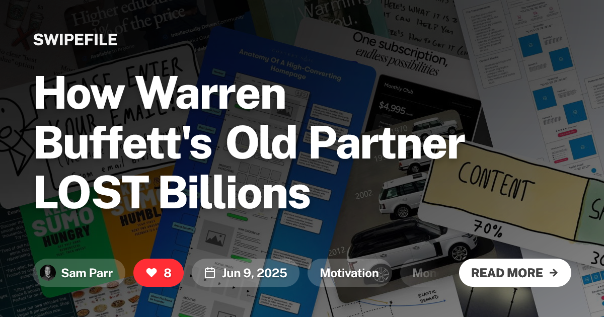 How Warren Buffett's Old Partner LOST Billions | SwipeFile
