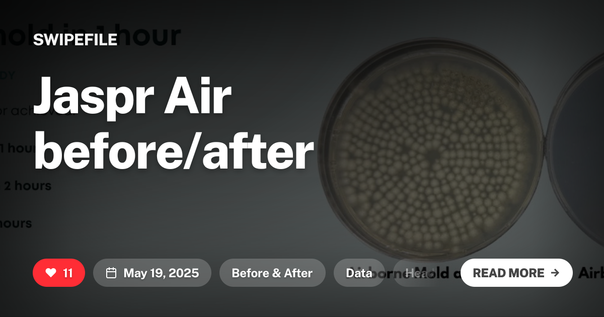 Jaspr Air before/after | Swipefile