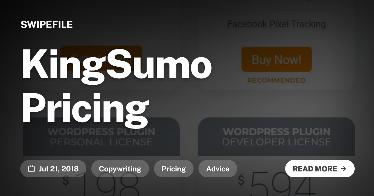 KingSumo Pricing | SwipeFile