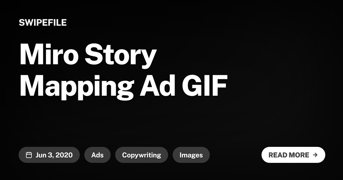 Miro Story Mapping Ad GIF | SwipeFile