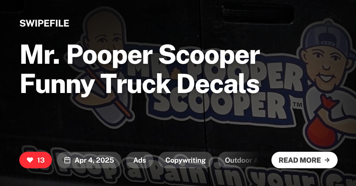 Mr. Pooper Scooper Funny Truck Decals | SwipeFile
