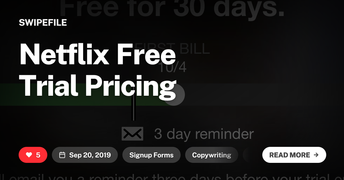 Netflix Free Trial Pricing | SwipeFile