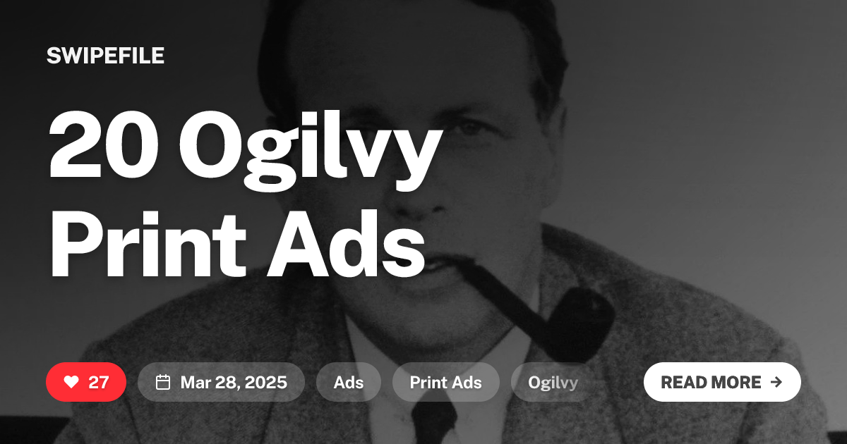 20 Ogilvy Print Ads | SwipeFile