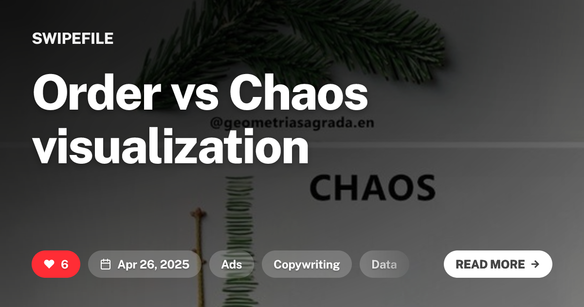 Order vs Chaos visualization | SwipeFile