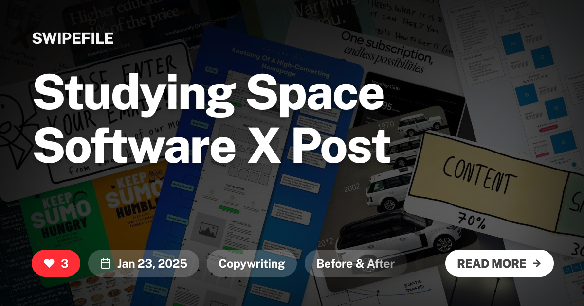 Studying Space Software X Post | Swipefile