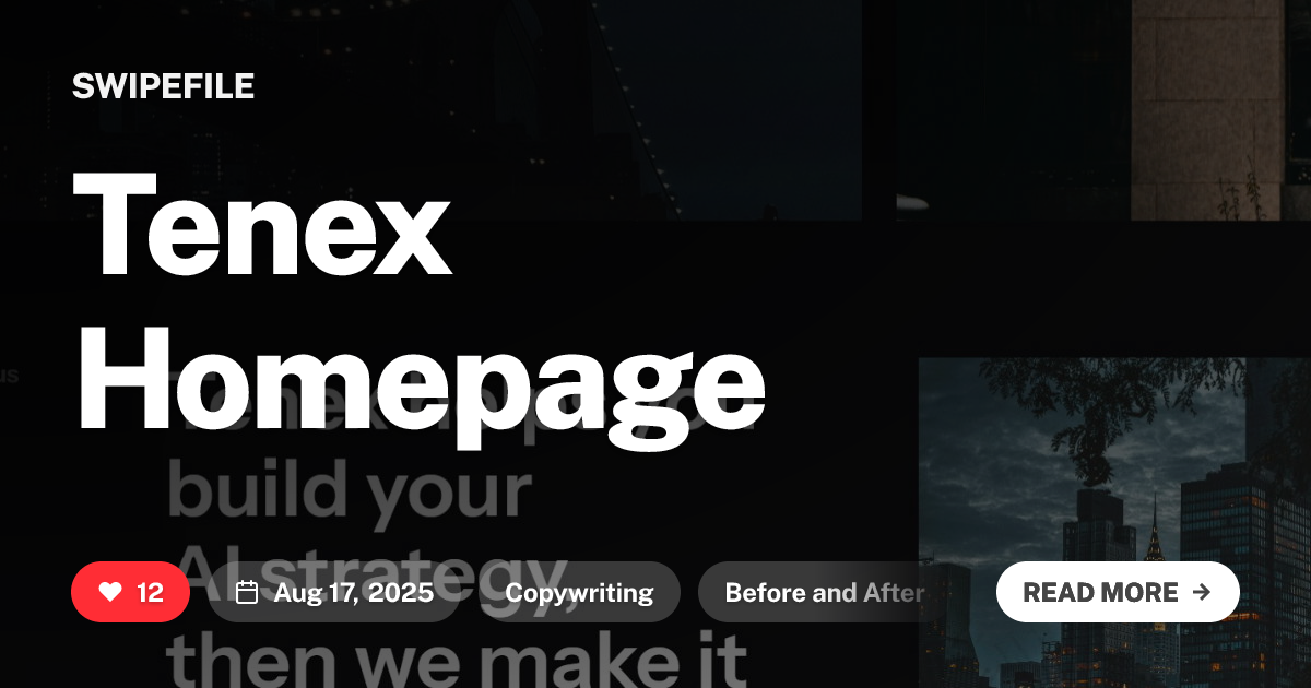 Tenex Homepage | SwipeFile