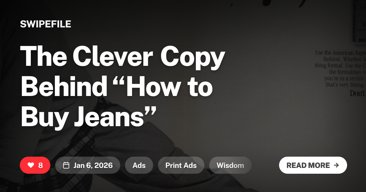 The Clever Copy Behind “How to Buy Jeans” | SwipeFile