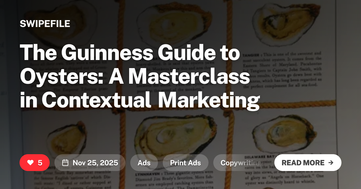 The Guinness Guide to Oysters: A Masterclass in Contextual Marketing ...