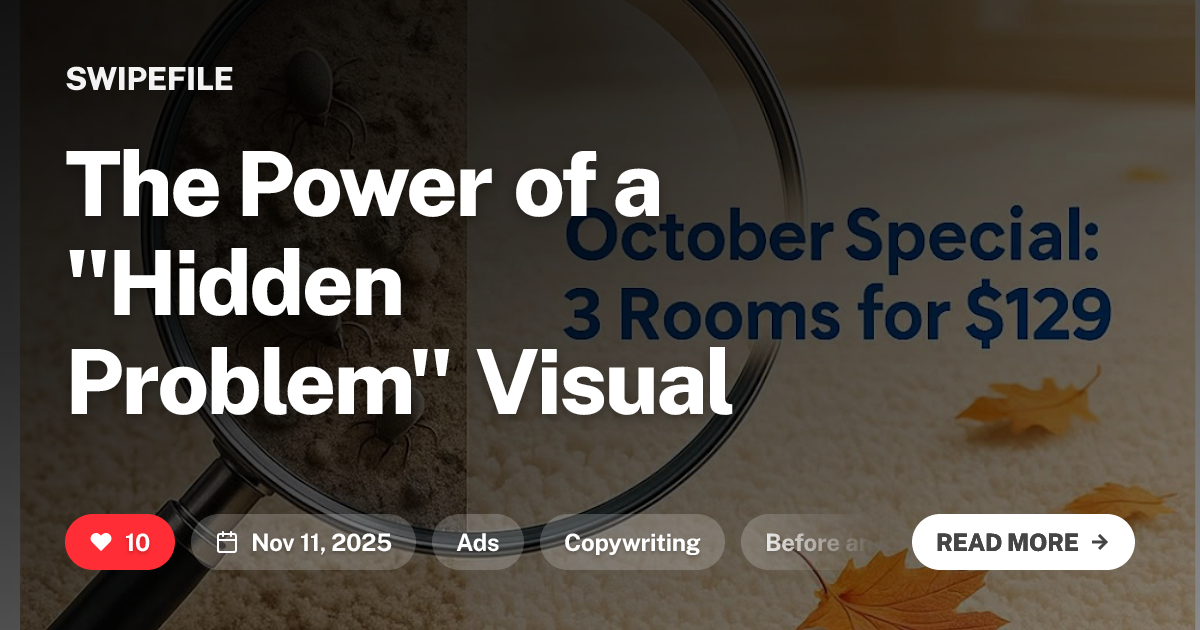 The Power of a "Hidden Problem" Visual | SwipeFile