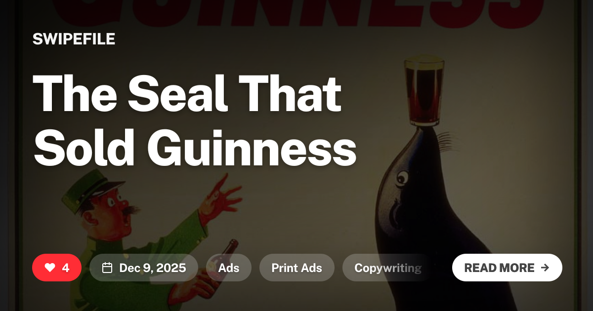 The Seal That Sold Guinness | Swipefile
