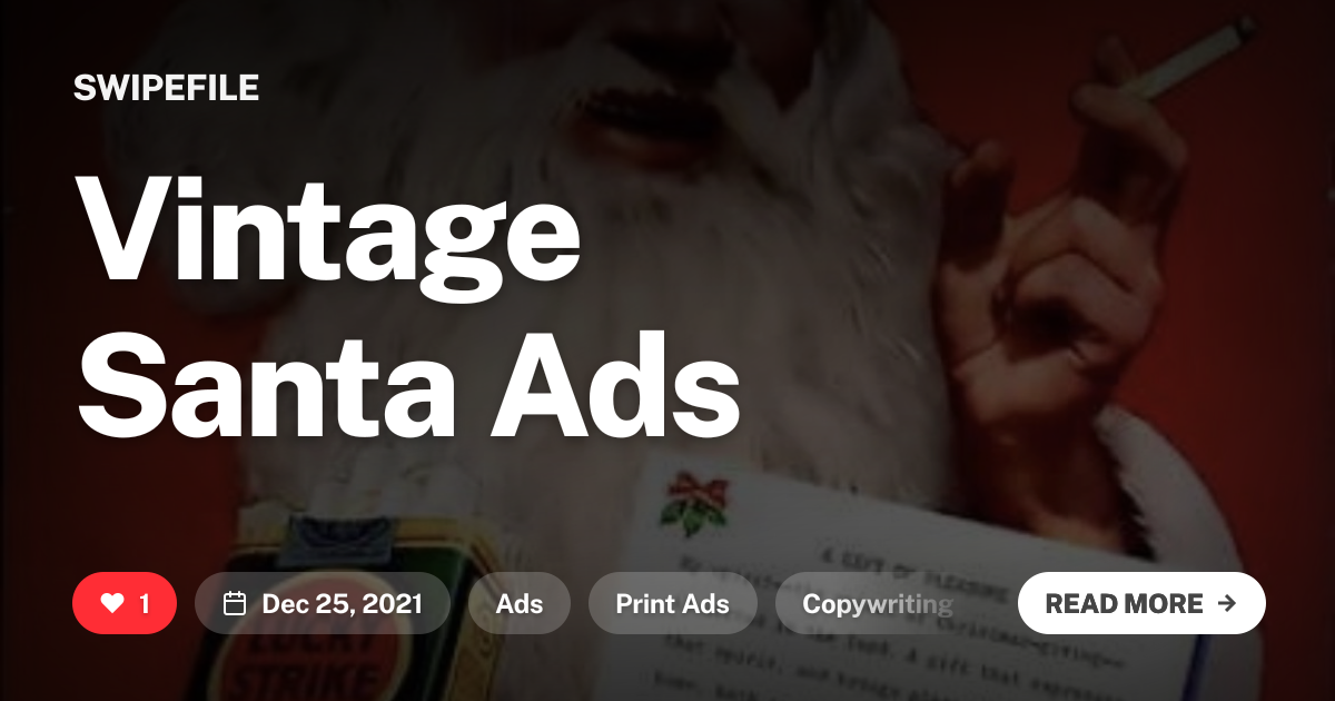 Vintage Santa Ads | Swipefile