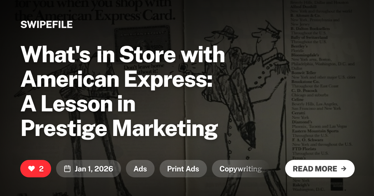 What's in Store with American Express: A Lesson in Prestige Marketing ...