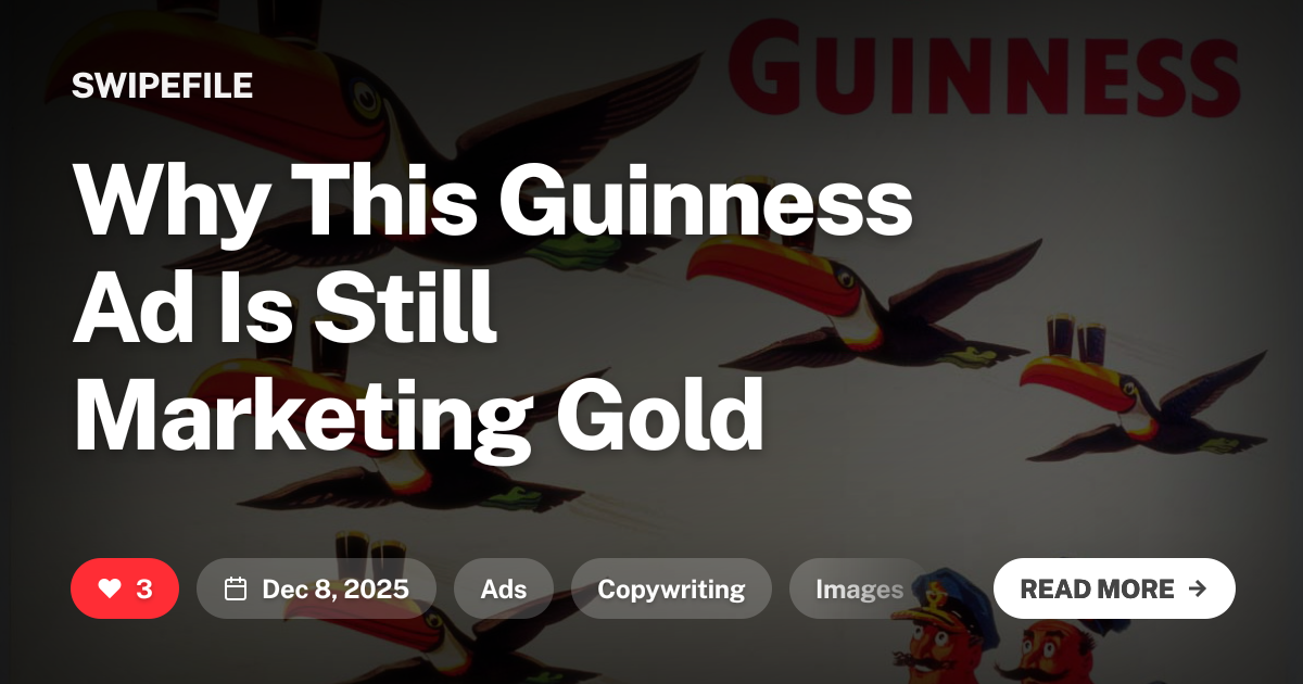 Why This Guinness Ad Is Still Marketing Gold | SwipeFile